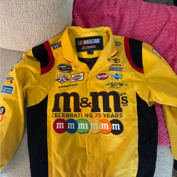 Nascar | Jackets & Coats | Kyle Busch Yellow Mms Nascar Racing Jacket ...